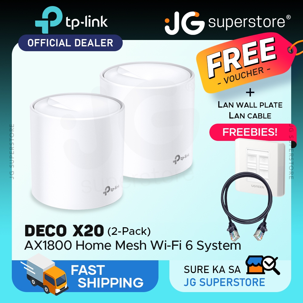 TP-Link Deco X20 AX1800 Whole Home Mesh Dual Band Wi-Fi 6 System Covers ...