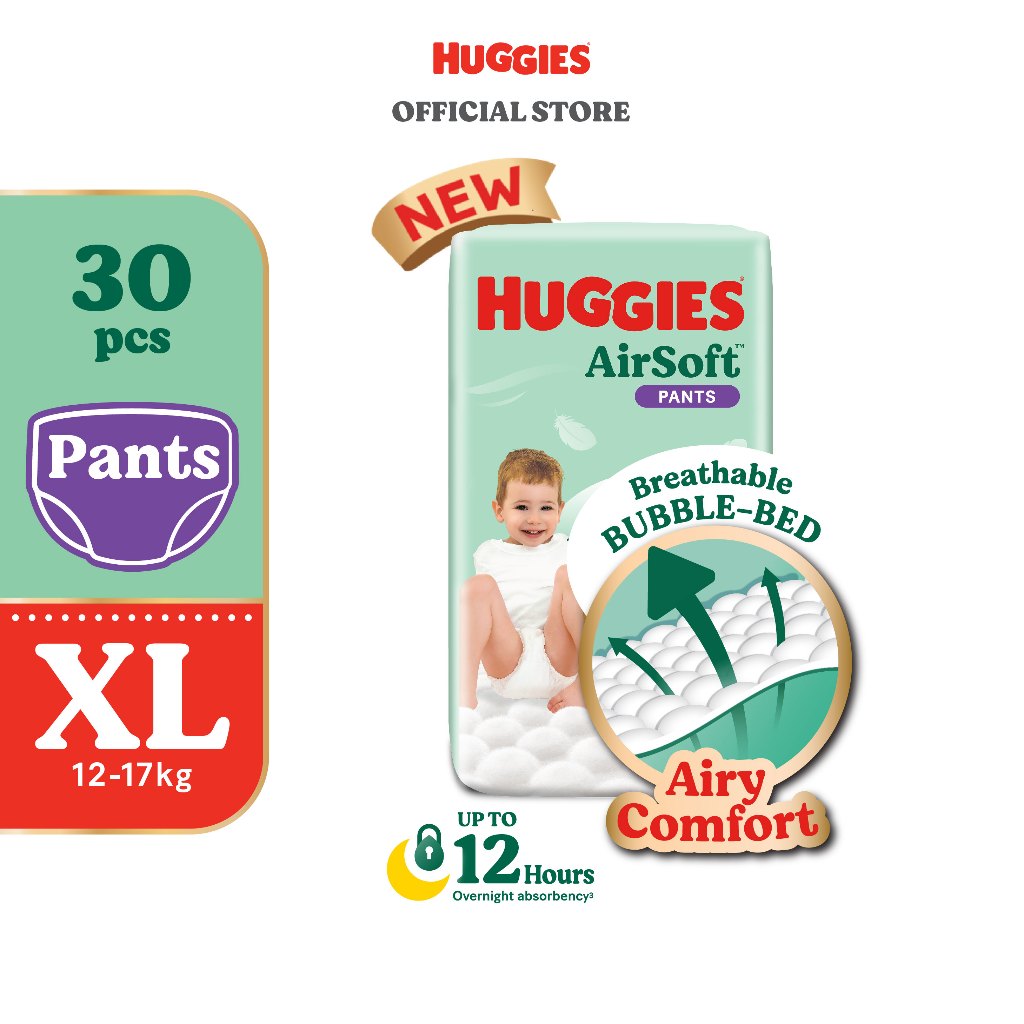 Huggies AirSoft Pants XL - 30 pcs | Shopee Philippines