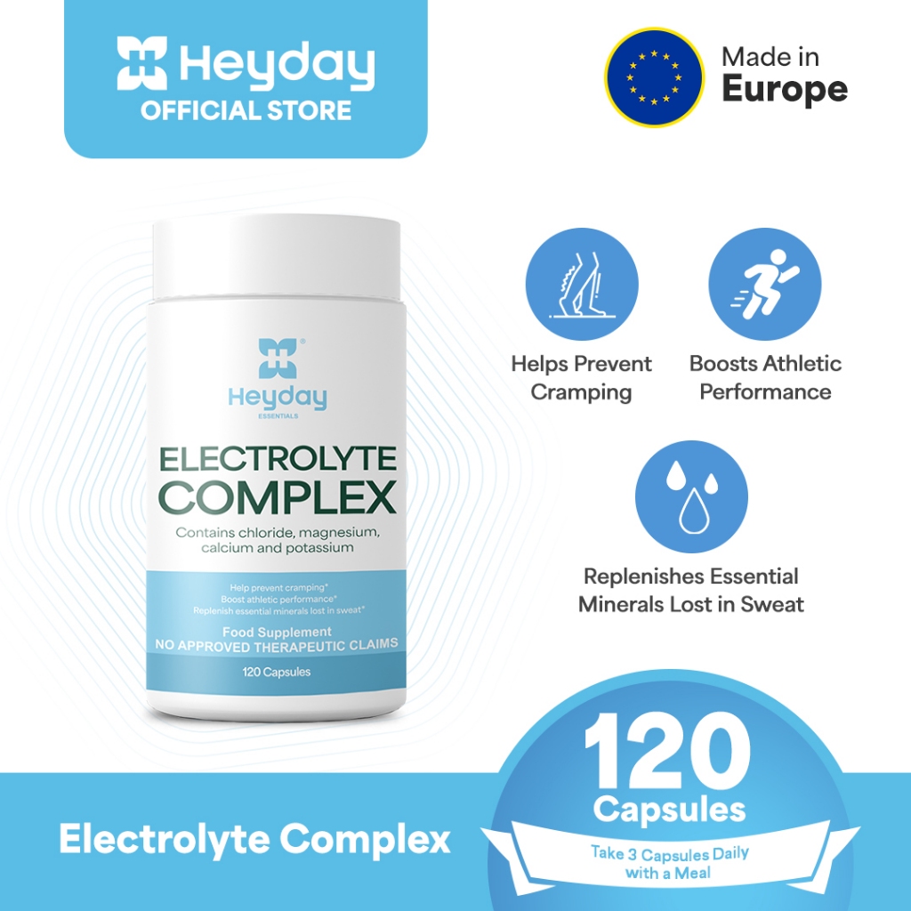 HEYDAY Essentials Electrolyte Complex – 120 Caps of Premium Chloride ...