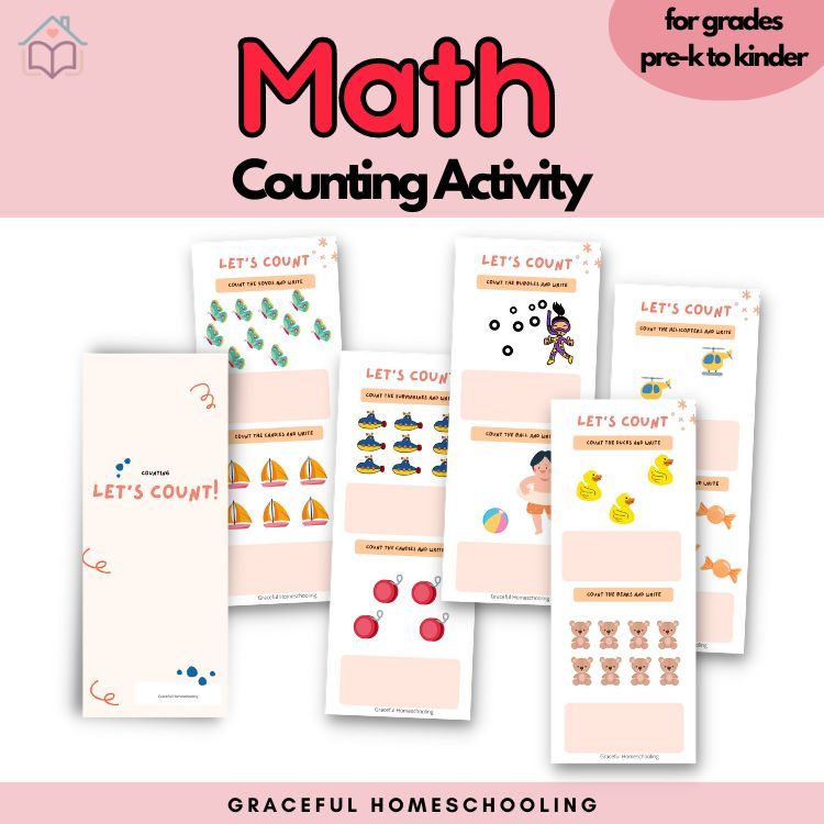 Math Flashcards: Counting Activity (Let's Count) | Shopee Philippines