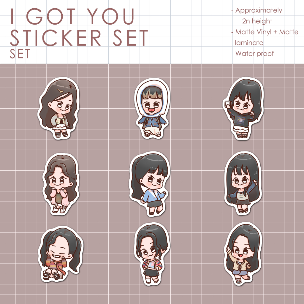 (SET) I got you sticker set | Shopee Philippines
