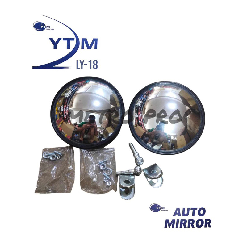 Bumper Mirror Universal Type 5 1/2” Made in Taiwan YTM Brand with Bolt ...