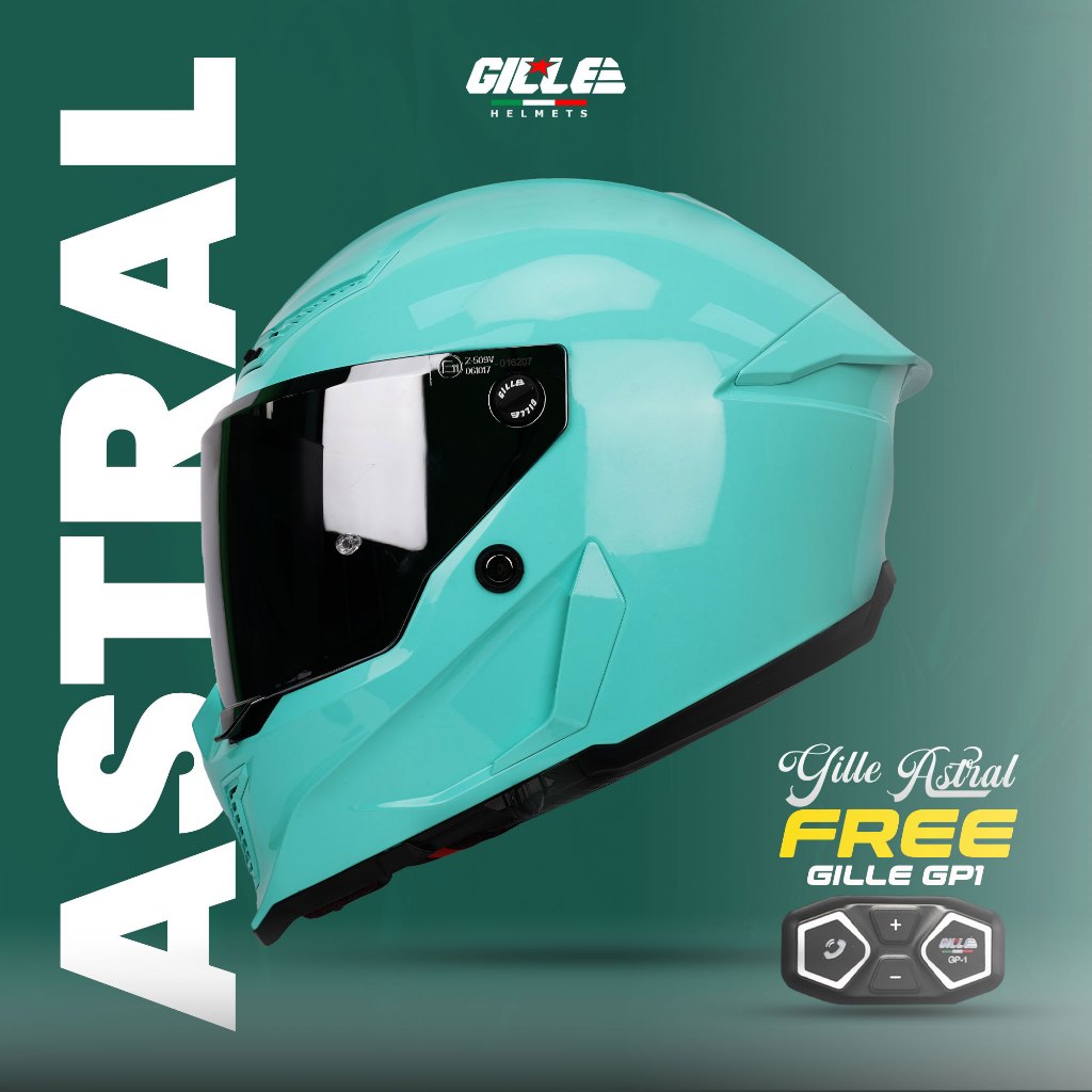 GILLE ASTRAL Plain Color Full Face Dual Visor Motorcycle Helmet ...