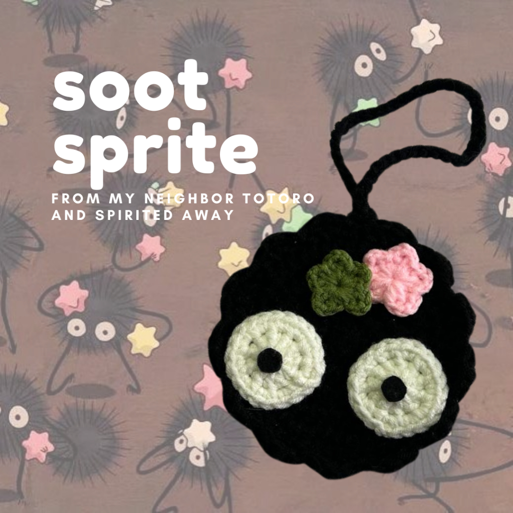 Handmade Crochet Soot Sprite Bag Charm Studio Ghibli Inspired | Shopee ...