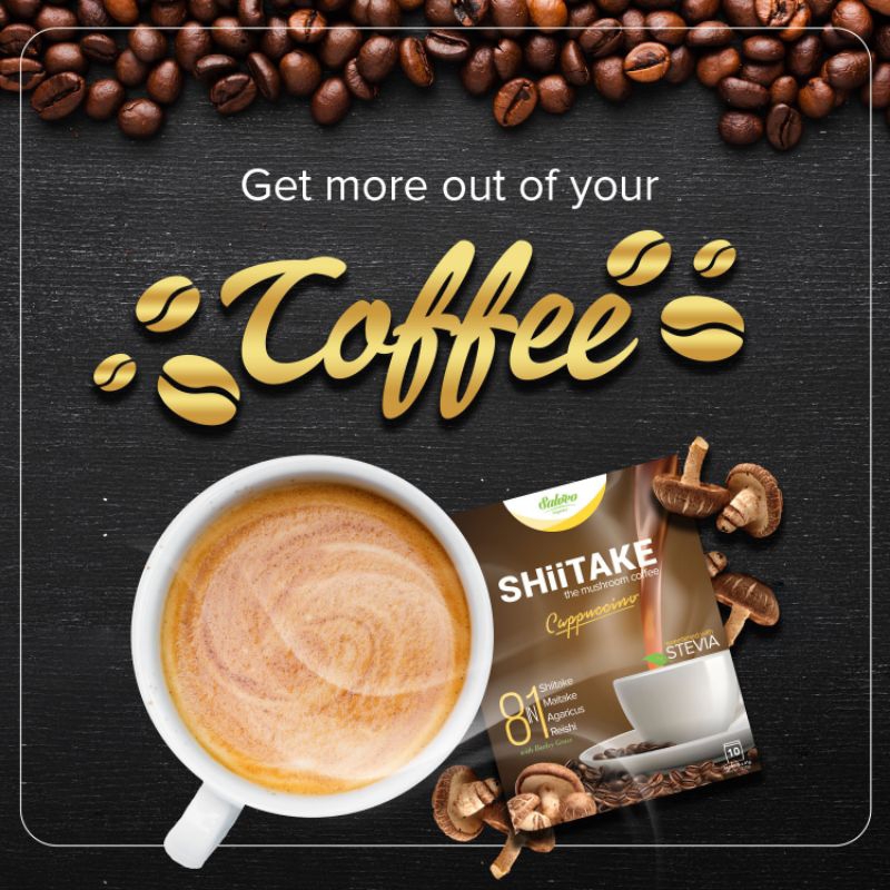 SHiiTAKE Cappuccino Coffee by Salveo 10 sachet/box | Shopee Philippines