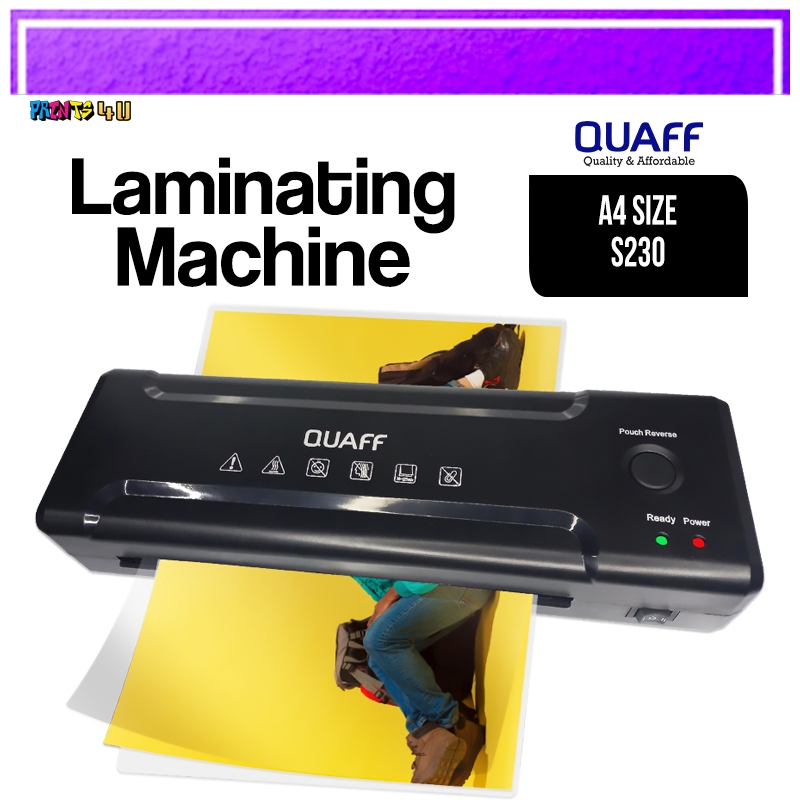 S230 QUAFF Laminating Machine Black Hot/Cold/reverse Function ...