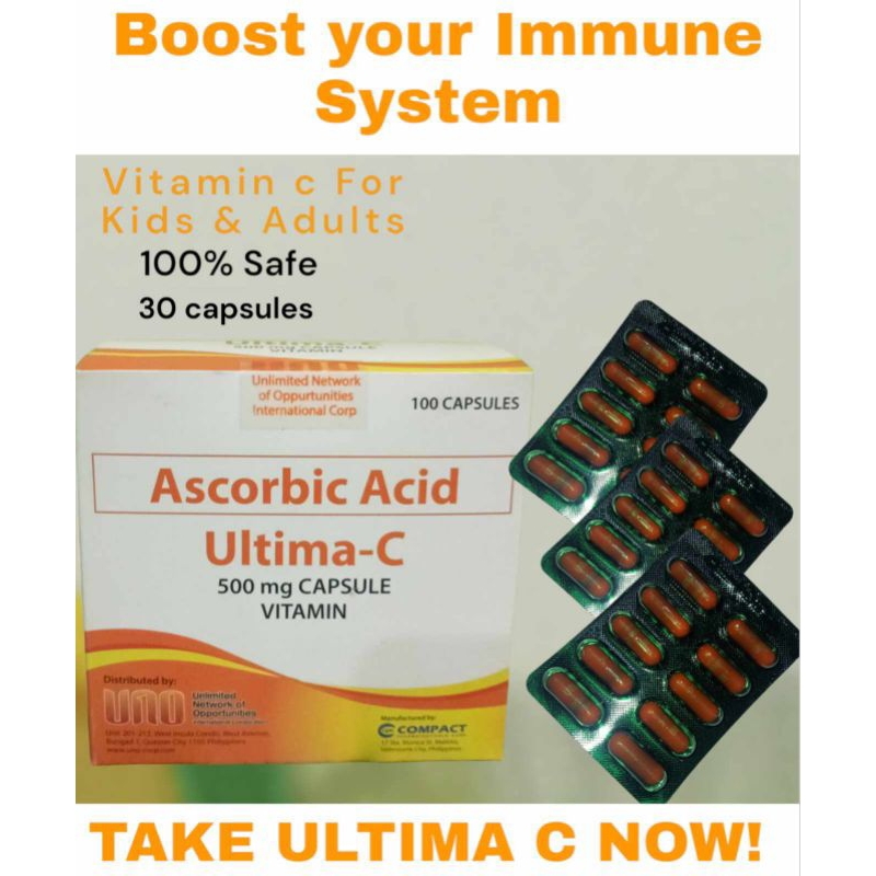 NEW PACKAGING ULTIMA-C ASCORBIC ACID (30CAPSULES) | Shopee Philippines