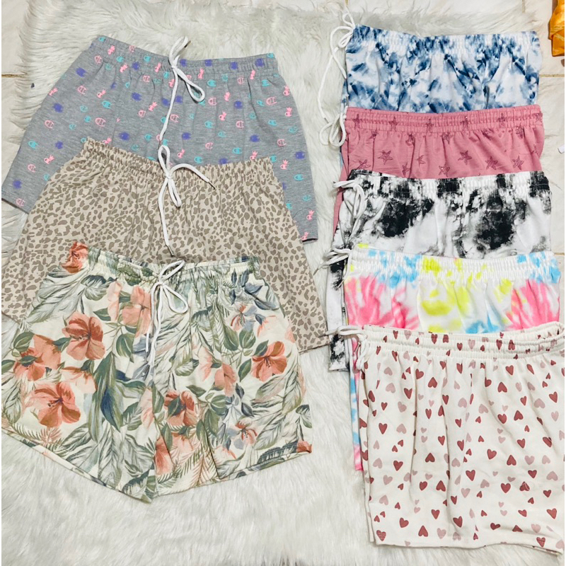 12PCS TROPICAL SHORTS WOMEN RANDOM PRINTS AVAILABLE | Shopee Philippines