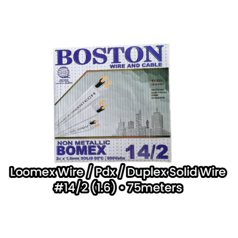 BOSTON , POWERFLEX, OMEGA Loomex / PDX Wire 14/2, 12/2, 10/2 | Shopee ...
