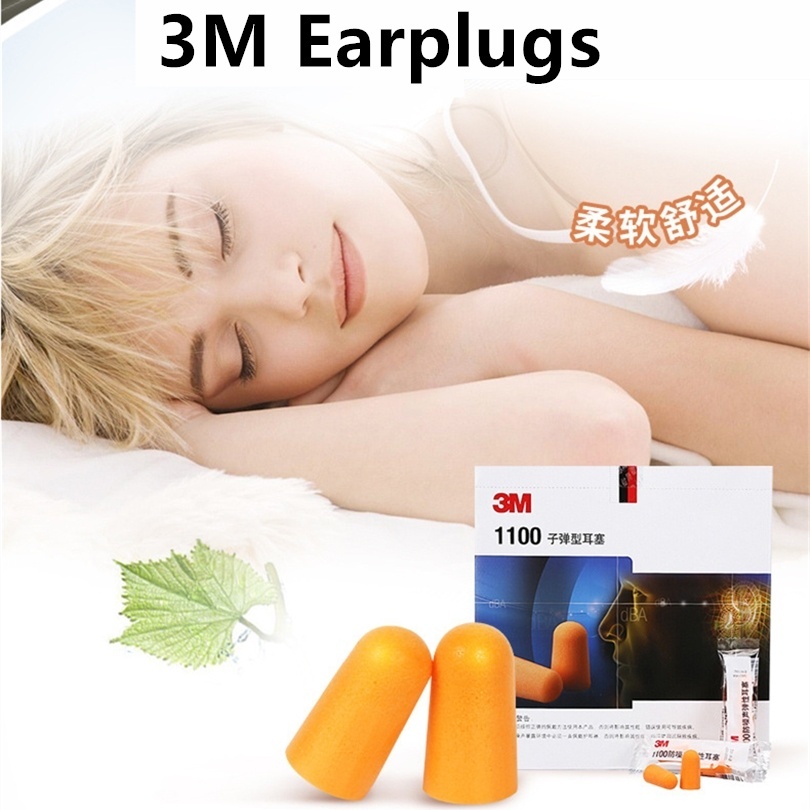 3M 1100 Earplugs Anti-noise Abatement Driving, flying, subway and sleeping Noise prevention ...
