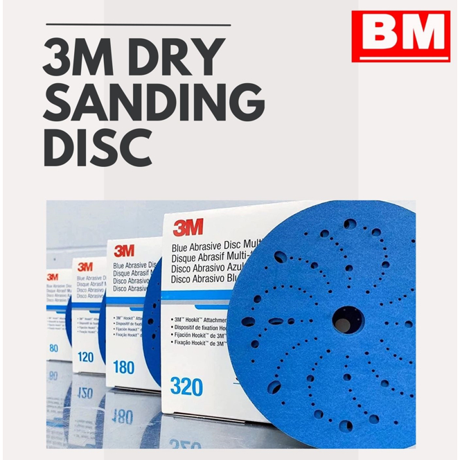 3M™ Hookit™ Blue Abrasive Disc 321U 6" (50pcs) | Shopee Philippines