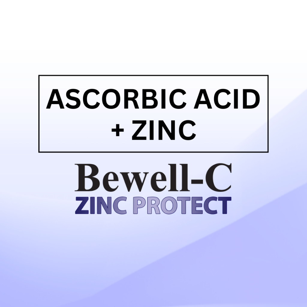 Bewell-C Zinc Protect Ascorbic Acid plus Zinc 500mg/capsule, 24+6 Promo ...