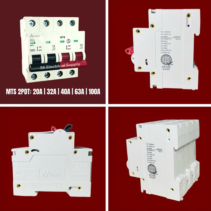 MEIJI MTS 2PDT 20A | 32A | 40A | 63A | 100A | sk electrical | Shopee ...