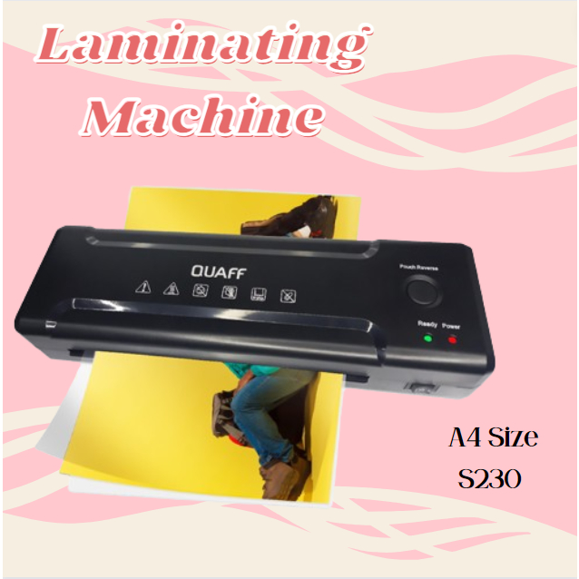 QUAFF A4 Mini Laminating Machine Black S230 (max laminate 125mic ...