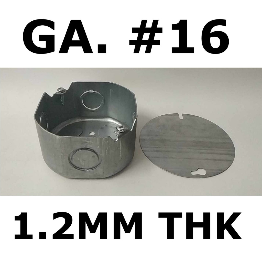 GI JUNCTION BOX GA.#16 X 1.2MM WITH COVER GALVANIZED IRON === WITH ...