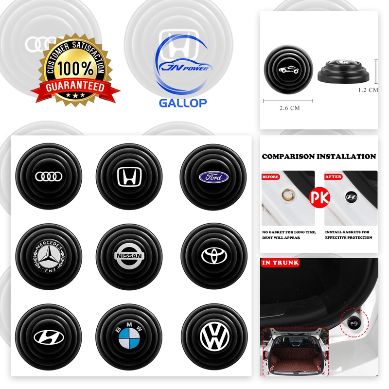 4PCS/Set Car Door Shock Absorber Cushion Gasket Anti-collision Buffer ...