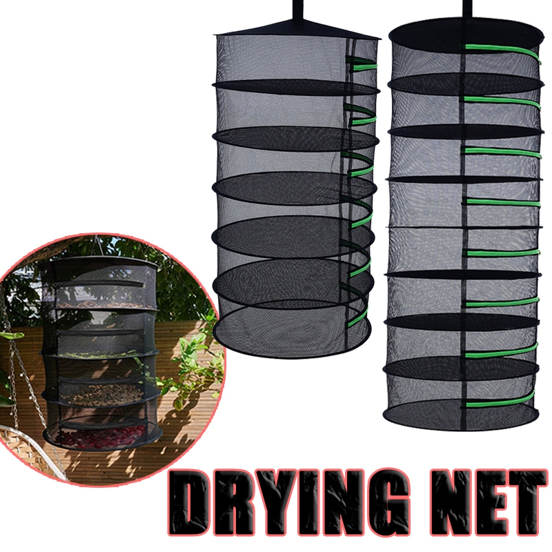 Drying Net Foldable Herb Drying Rack 6-8 Layer Folding Fish Mesh ...