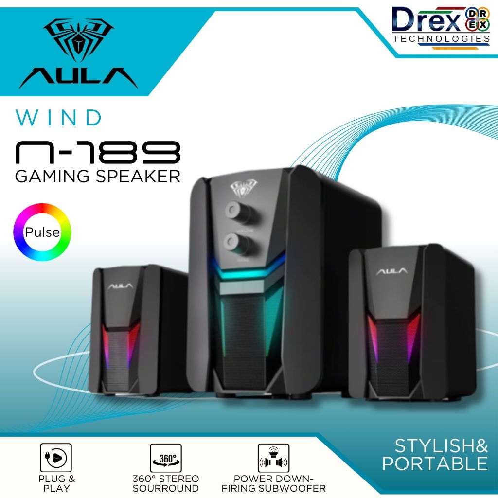 AULA N-189 RGB Wired Desktop Gaming Speaker 2.1 | Shopee Philippines