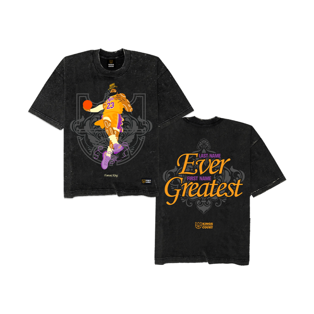 KOTC "Forever, King" Lebron Acid Washed Heavyweight T-Shirt in Black ...
