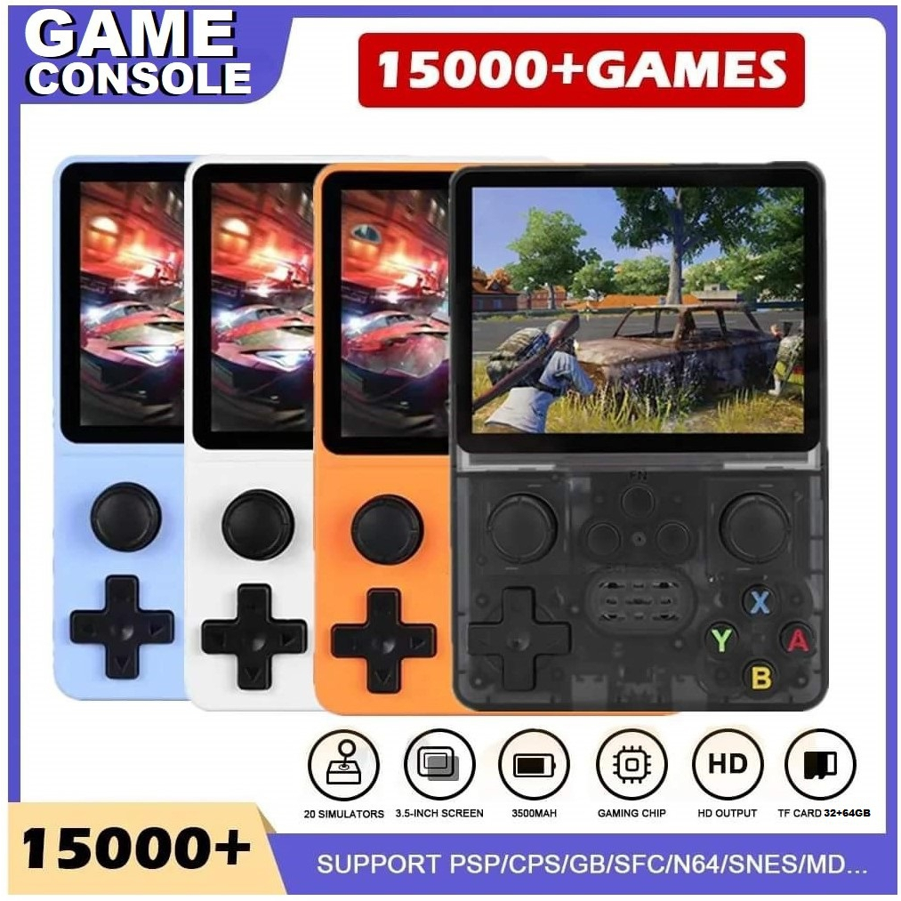 GAME CONSOLE R35S Retro Video Gaming Handheld Console | Shopee Philippines