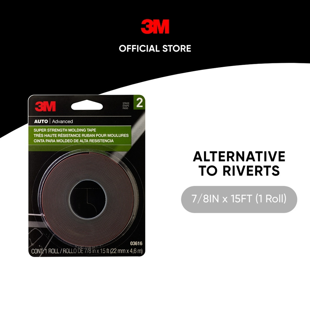 3M™ Super Strength Molding Tape 03616 1pc/pack (22mm x 4.6m) | Shopee ...