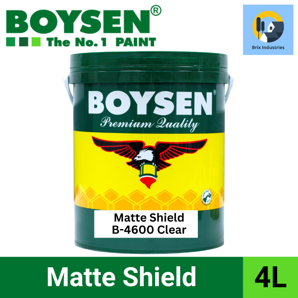 Boysen Matte Shield Clear 4 Liters (Gallon) B-4600 Water-Based Clear ...