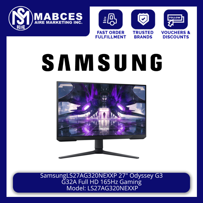 Samsung LS27AG320NEXXP 27" Odyssey G3 G32A Full HD 165Hz Gaming Monitor ...