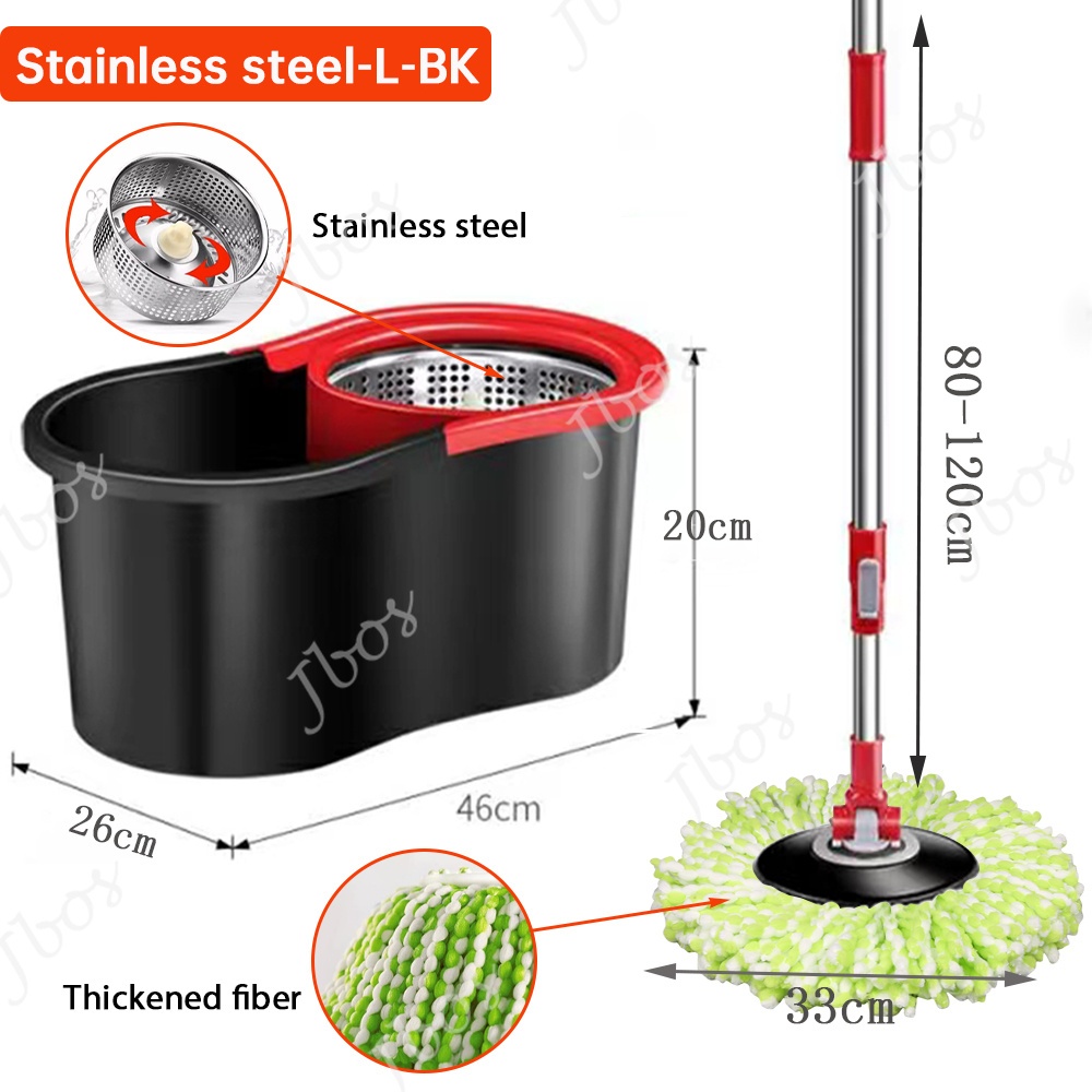 Mop With Spinner and Bucket Stainless Spinner 360 Easy Rotating Map ...