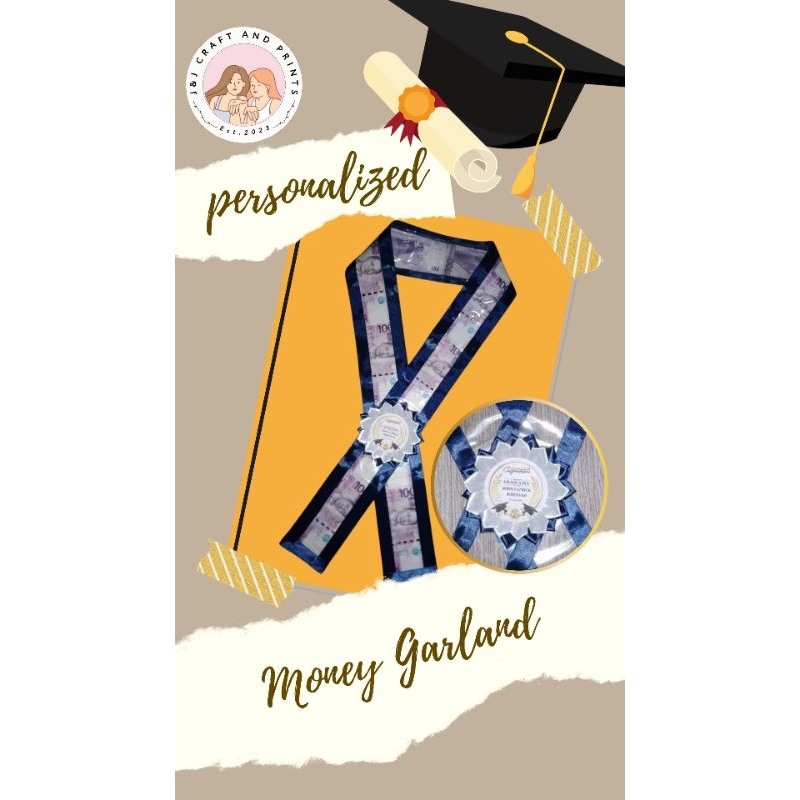 MONEY GARLAND SASH FOR KIDS AND ADULT ( graduation/recognition 2024 ...