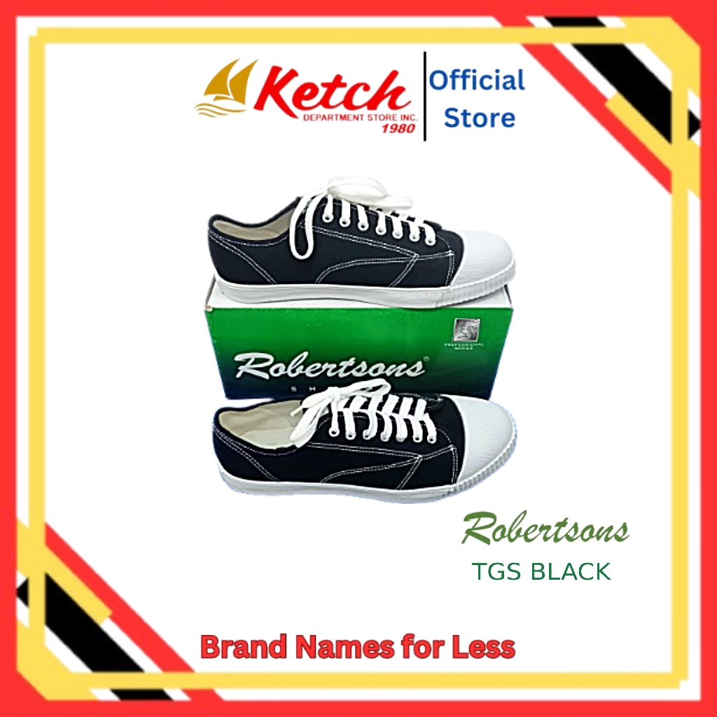 Robertsons Sport Shoes TGS Black on White shoes ( GS113 Black and White ...