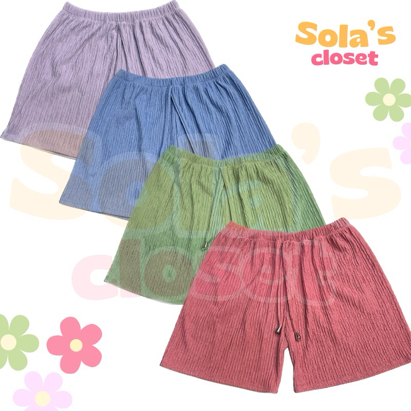 PLUS SIZE | Bark Crepe Fashionable Shorts with Bell ( fits up to semi ...