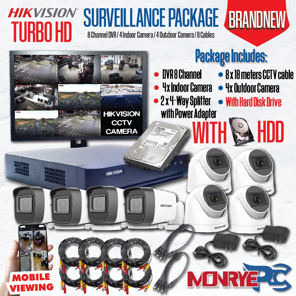HIKVISION CCTV Complete Set / BRAND NEW DVR 8 Channel / WITH HARD DISK ...