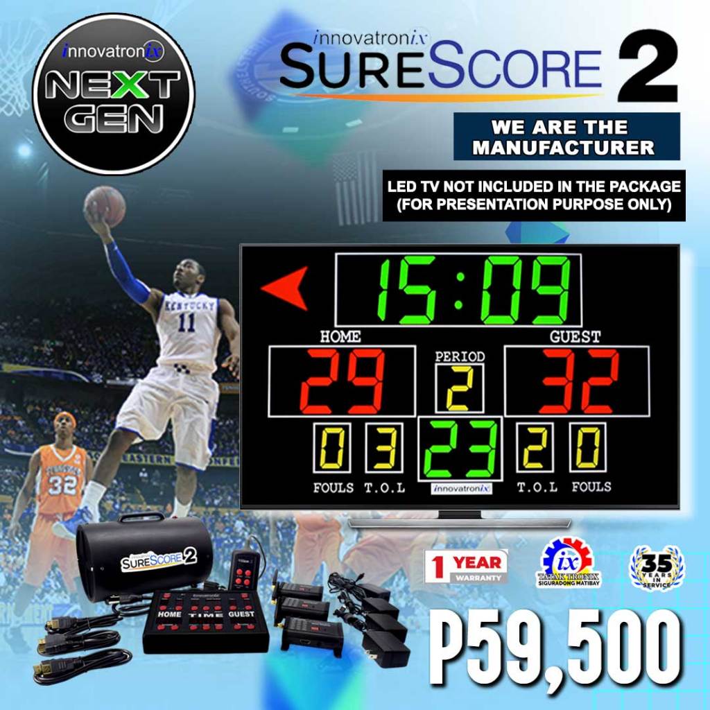 Innovatronix NextGen SureScore2 Portable Wireless Basketball Scoreboard ...