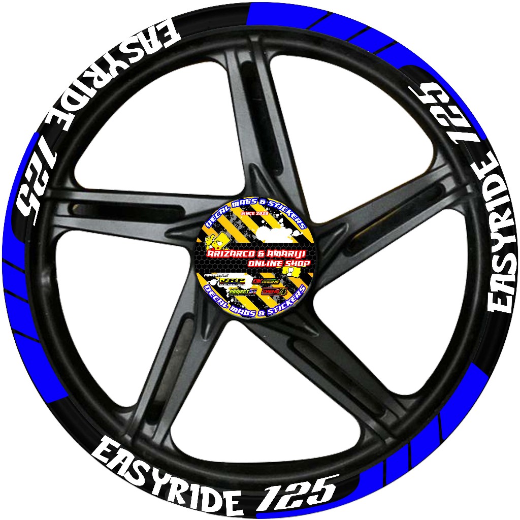 EASYRIDE 125 MAGS STICKER DECALS (SET FOR 2 WHEELS, FRONT AND REAR ...