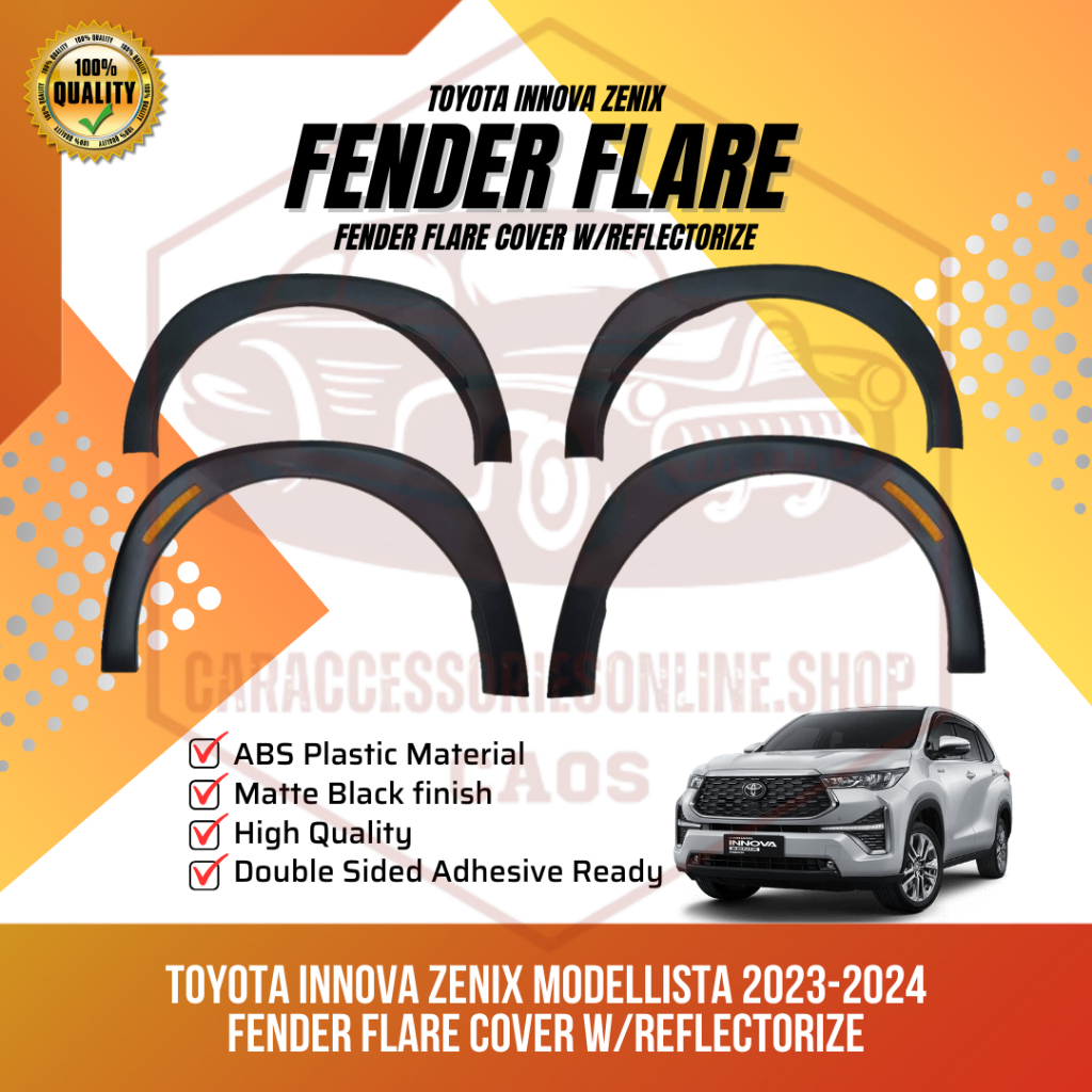 CAOS TOYOTA INNOVA ZENIX MODELLISTA 2023-2024 FENDER FLARE COVER W ...