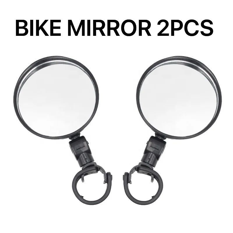 2PCS BIKE SIDE MIRROR Bicycle Rearview Mirror Wide Angle Convex Mirror ...