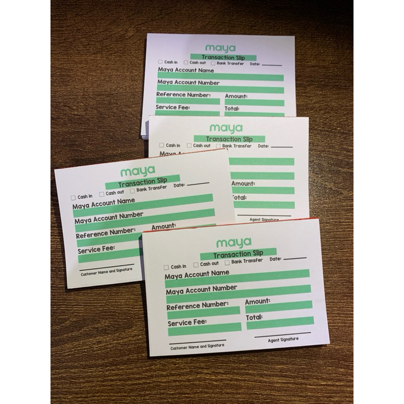 Maya Transaction sheet 50 pages per pad (colored) | Shopee Philippines