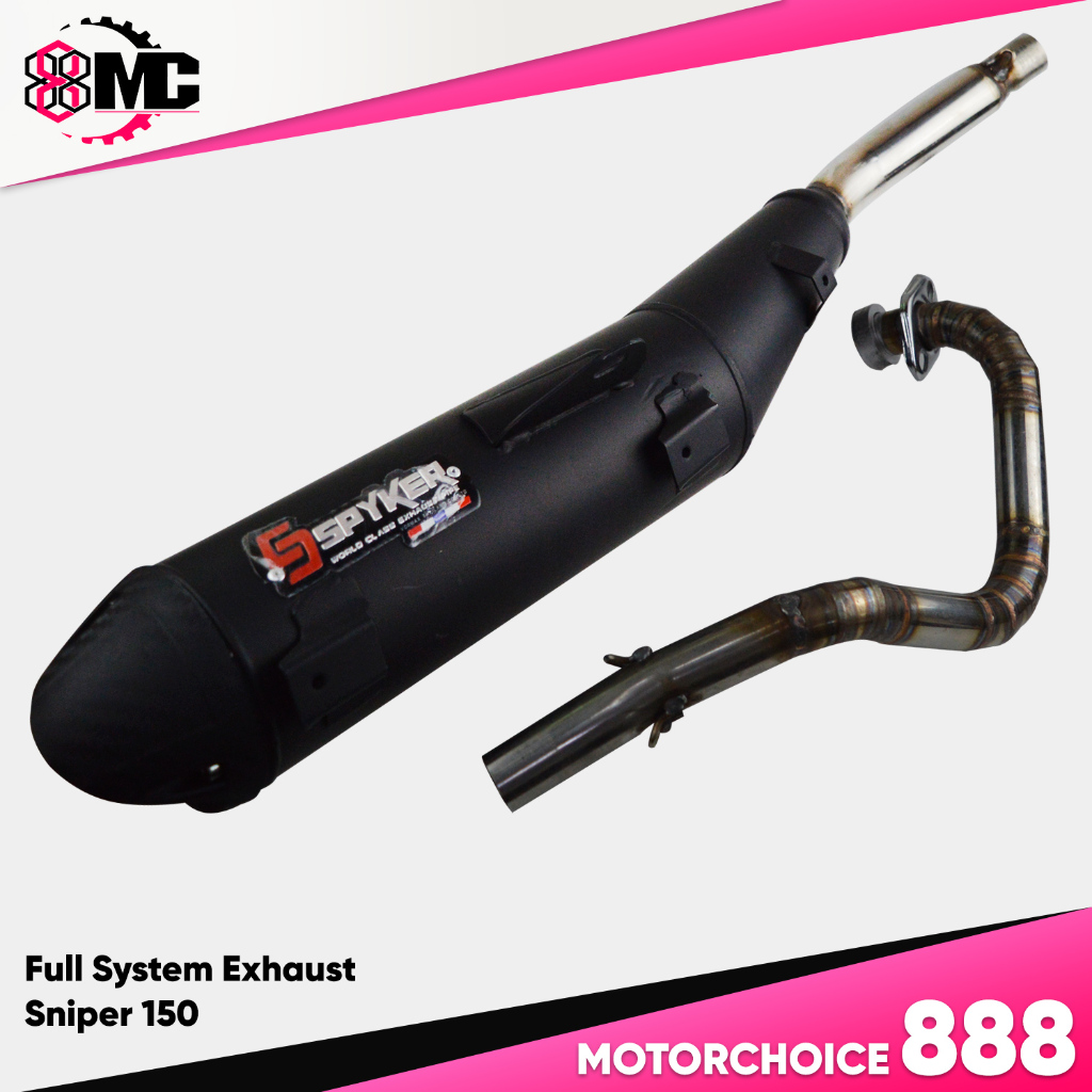 SPYKER Pipe V3 for Yamaha Sniper 150 Full System Exhaust | Shopee ...