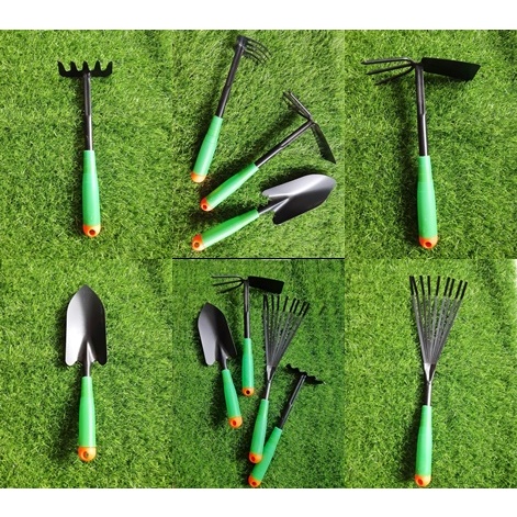 Gardening Tools Collection (Set, Multi-purpose Gardening, Steel/Wooden ...