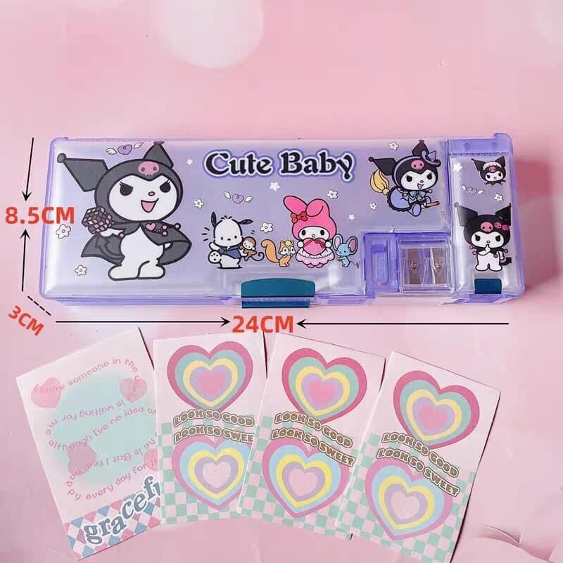 Multifunction Plastic Pencil Box kids school supplies with Sharpener ...