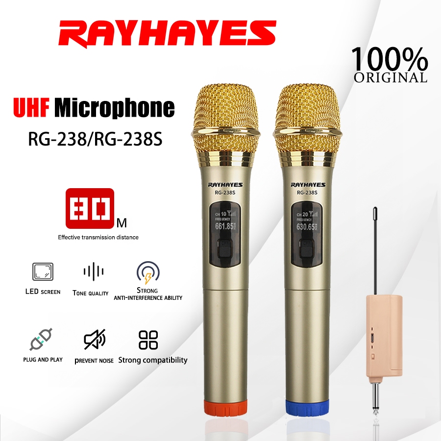 Rayhayes Wireless Microphone original For Videoke Dual Handheld ...