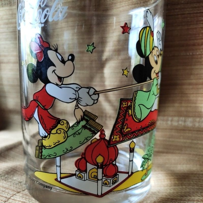 ORIGINAL COLLECTIBLE DISNEY MICKEY & MINNIE MOUSE DRINKING GLASS ...