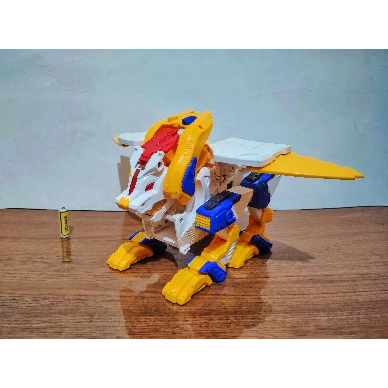 Turning Mecard W WING LION Transformer Robot Car Toy Mecarnimal ...