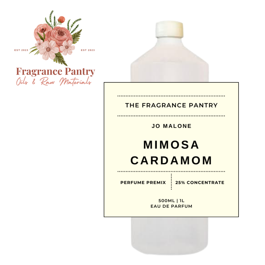 Mimosa Cardamom Perfume Pre-Mix 500ml & 1L [25% Concentrate] Ready to ...