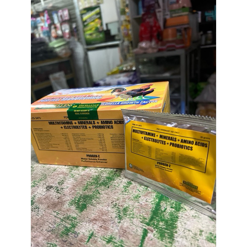 PROGEN-Z Vitamins Water Soluble Powder 20g for Animal use | Shopee ...