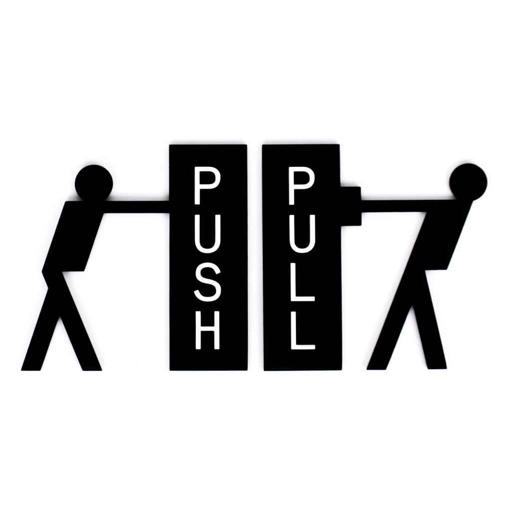 PUSH & PULL SIGNAGE ACRYLIC LASER CUT | Shopee Philippines