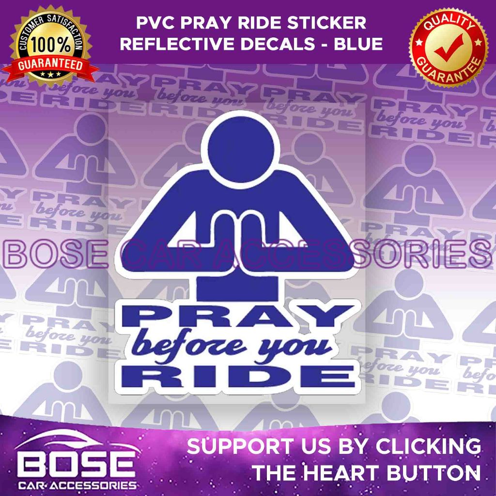 PVC Pray Ride Reflective Sticker Decals Stickers High Quality / White ...
