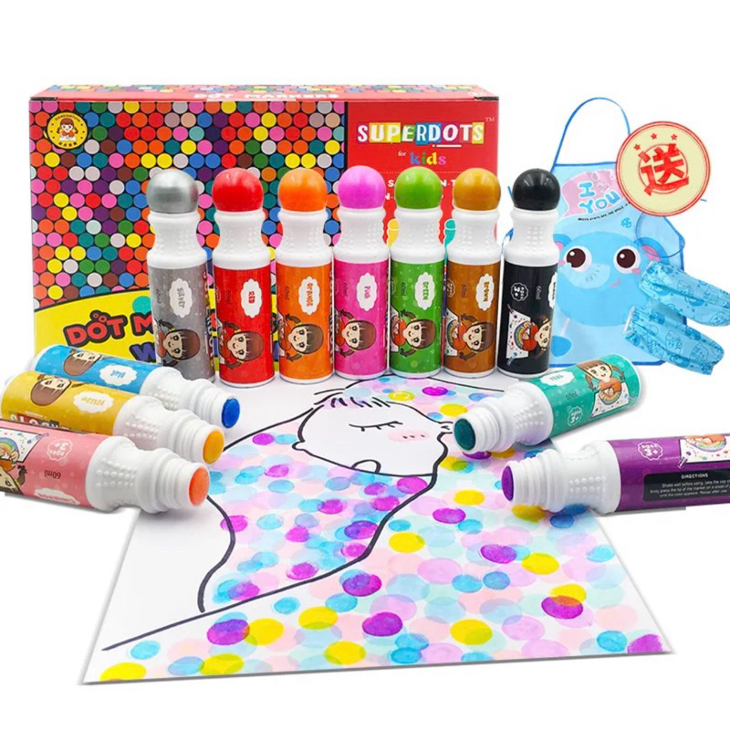 SUPERDOTS DOT MARKERS 12pcs Set Big or Small(40ml/60ml) | Shopee ...