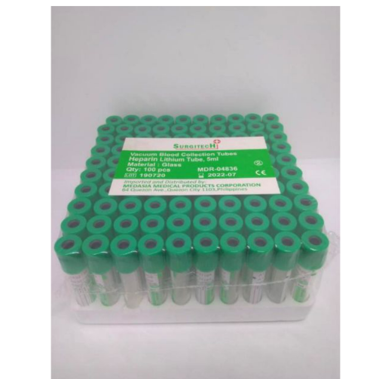 (CART-Z) Vacutainer Heparin Lithium / Green top tubes (5ml) | Shopee ...