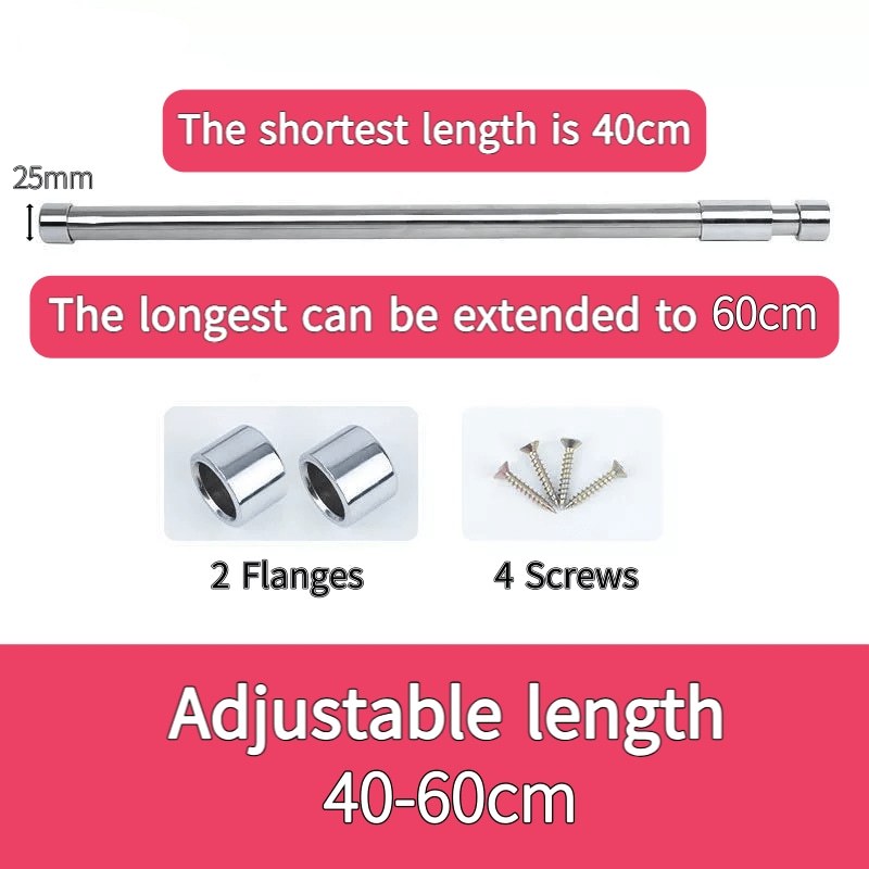 A52 COD Stainless Steel Telescopic Rod Cabinet Rod Clothes Rod Wardrobe ...